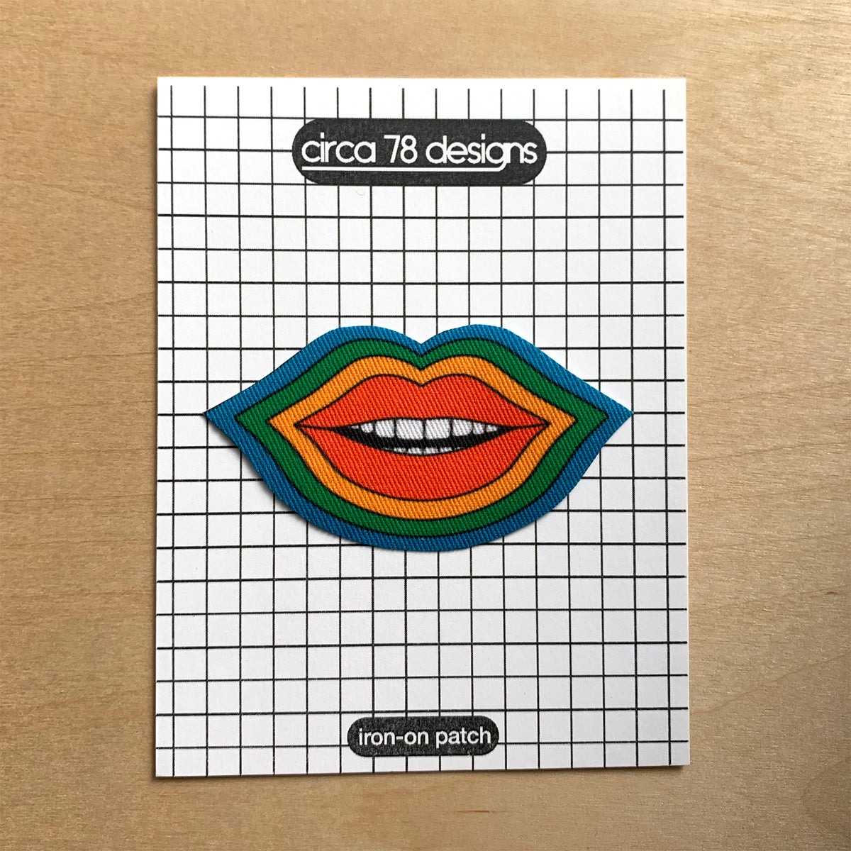 Blue Lips Iron-On Patch – Circa 78 Designs