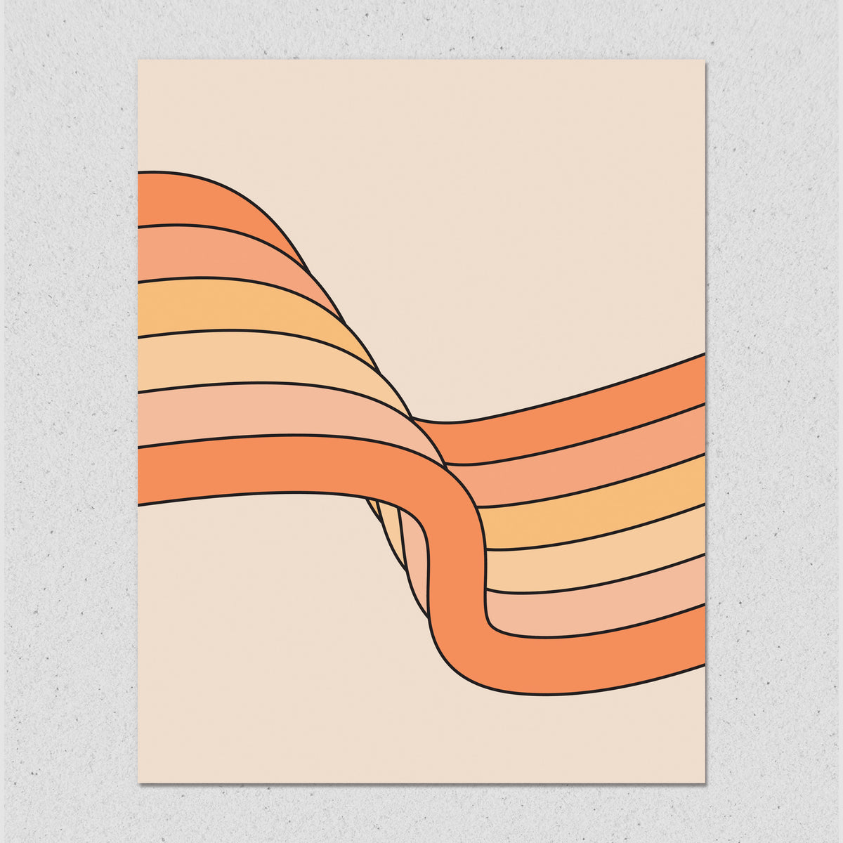 Tangerine Ribbon Art Print – Circa 78 Designs
